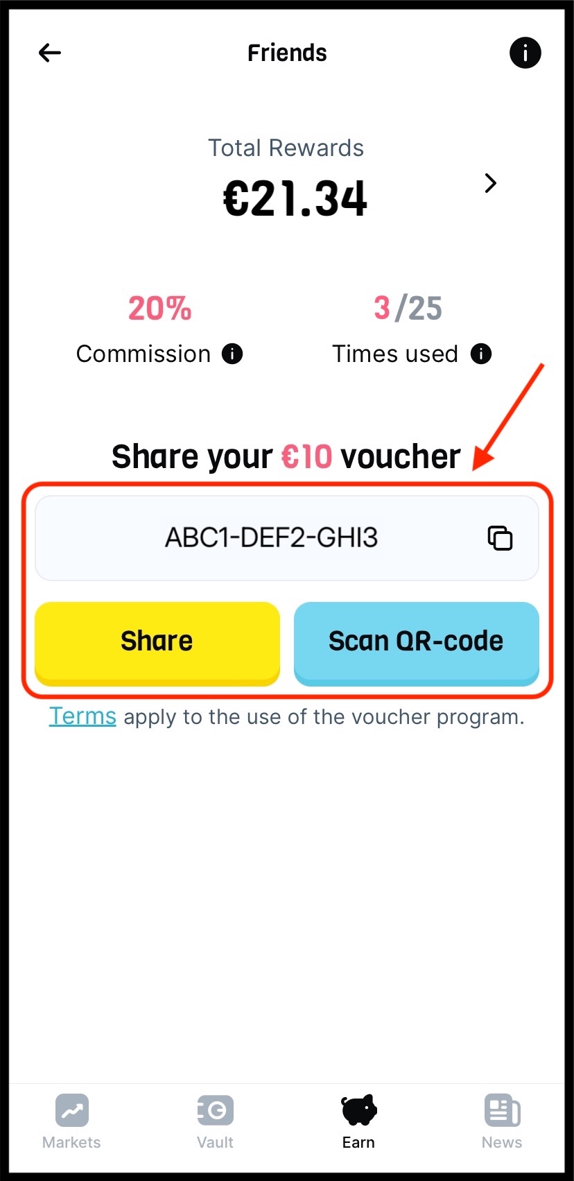 Where can I find and share my personal voucher code? – BLOX English